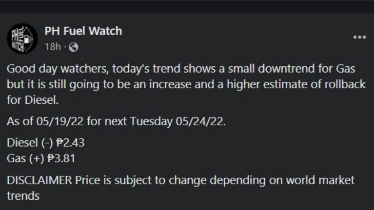 Massive PHP 3.81 gas price increase anticipated, diesel may rollback ...