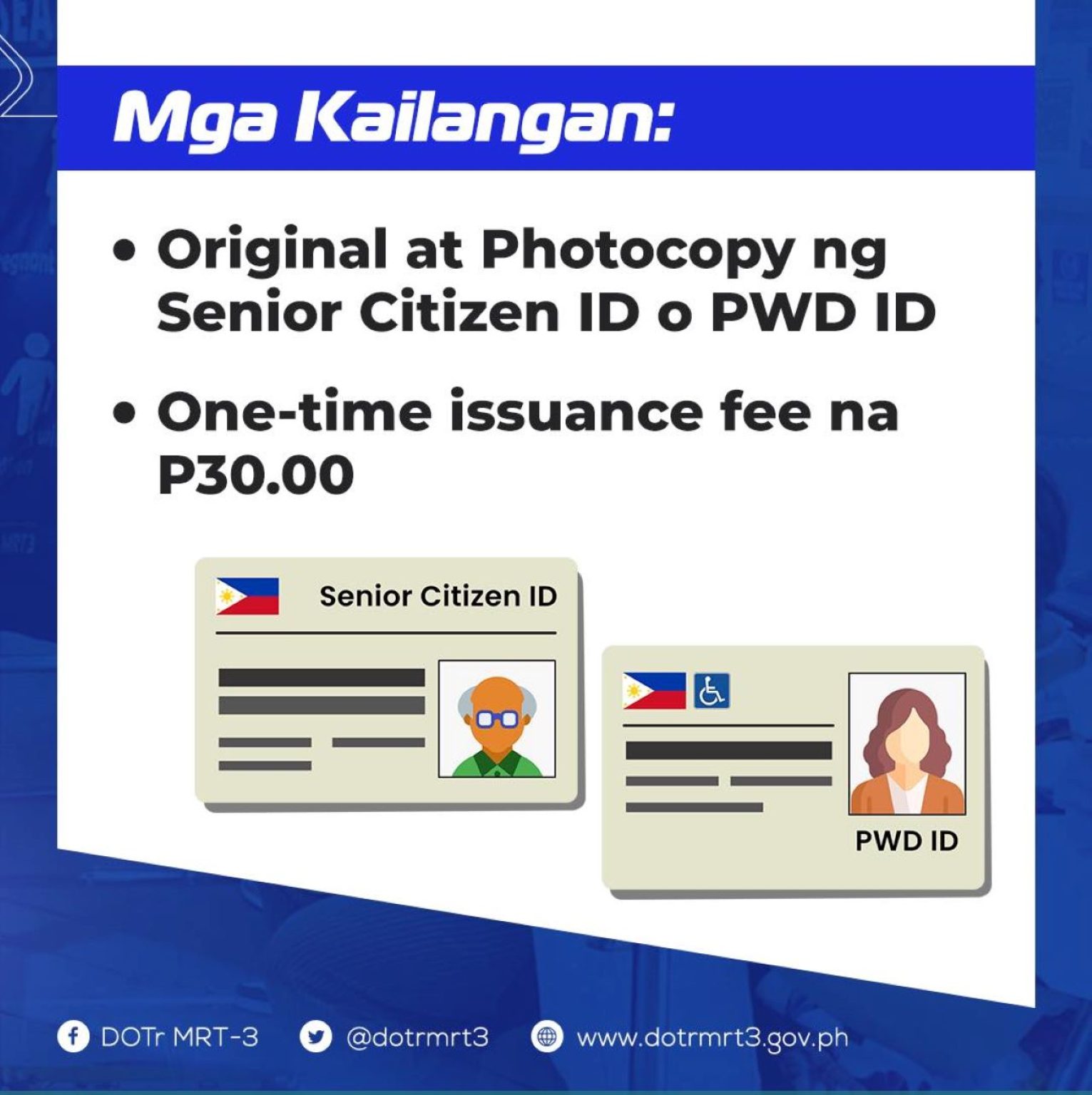 Quick Guide: How can Senior Citizens, PWDs get the MRT-3 Concessionary ...