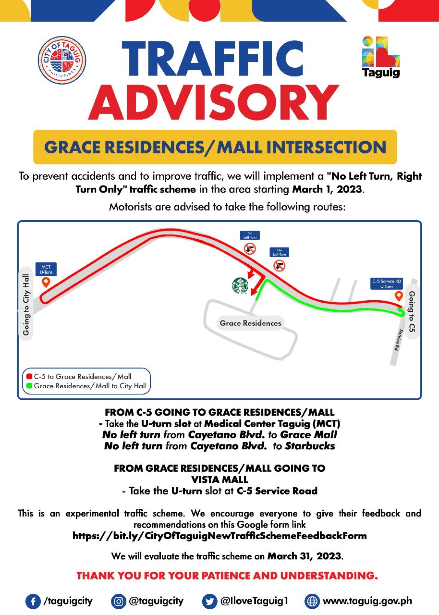 Taguig City to implement new traffic scheme in Acacia Estates ...