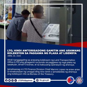 LTO clears that daily earnings cannot be used as license, plate, and ...