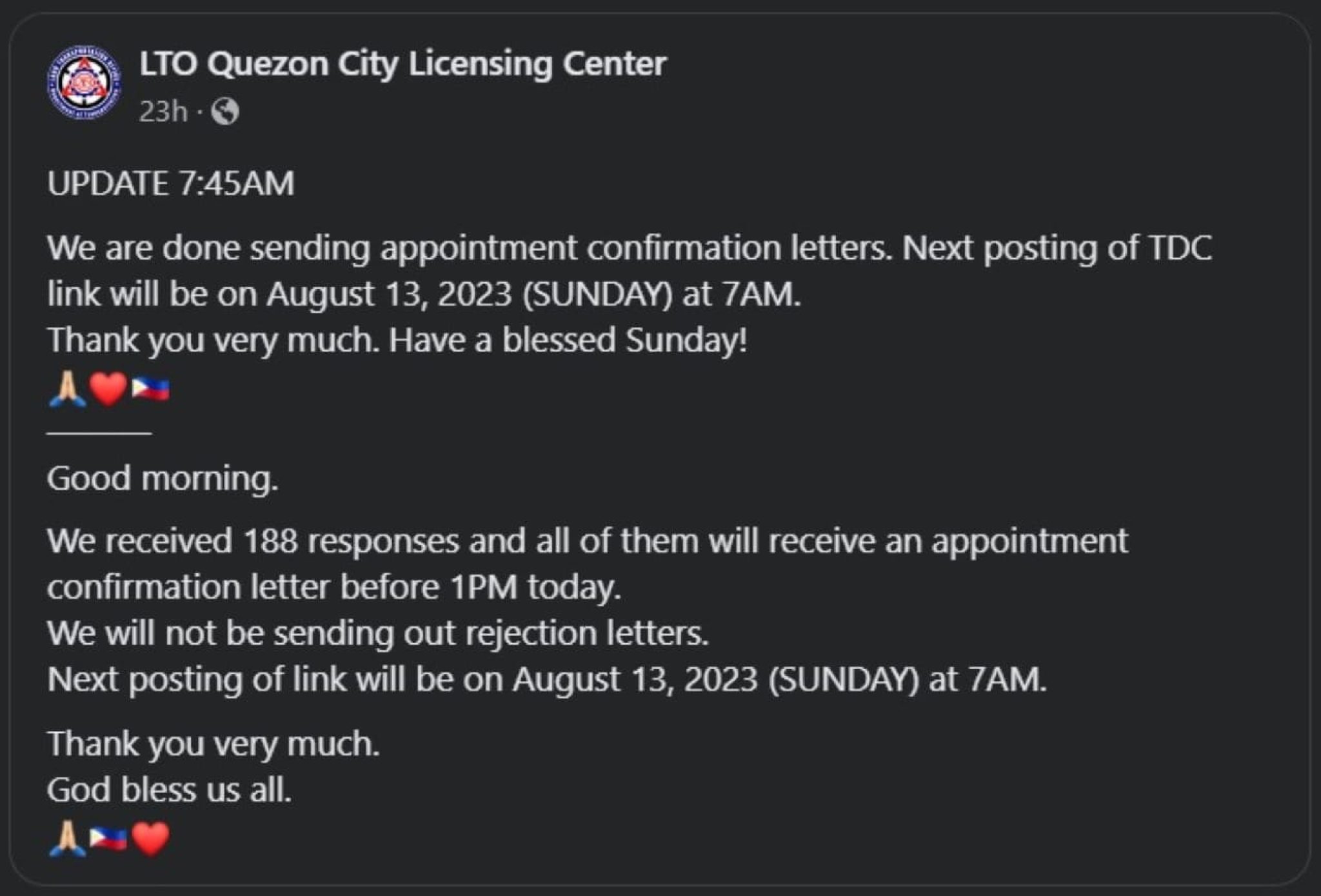 Early reminder to mark your calendars for LTO QC Licensing Center's ...