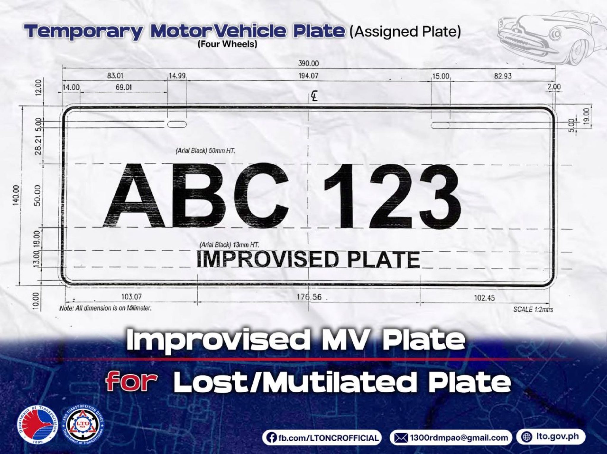 No license plates? LTO shows how your car's Improvised or Temporary ...