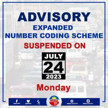 July 24, 2023 - No Modified Number Coding in Metro Manila today except ...