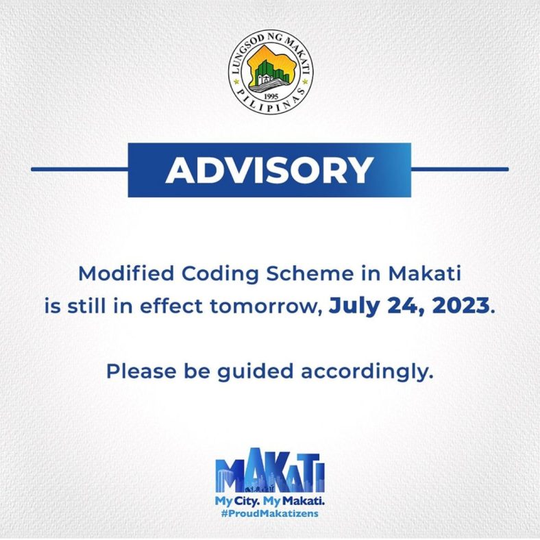 July 24, 2023 - No Modified Number Coding in Metro Manila today except ...