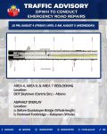 Traffic Advisory: Emergency Repairs along EDSA from August 4-9, 2023 ...