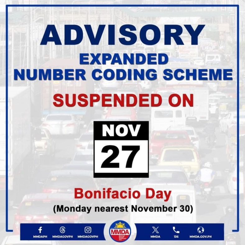 Drive freely! No Number Coding today, Nov. 27, 2023, including Makati ...