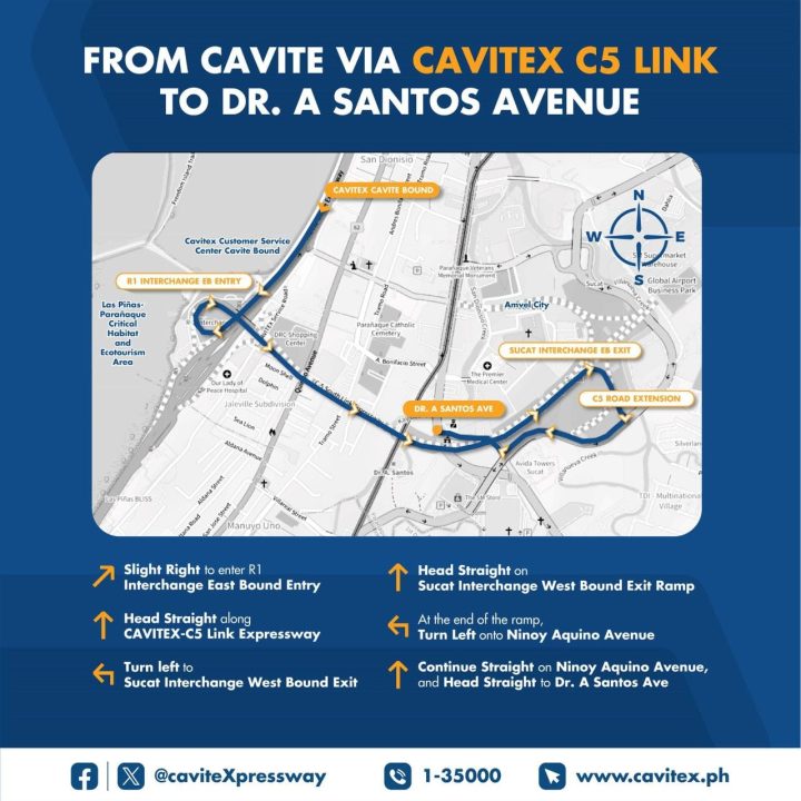 CAVITEX C5 Link Sucat Interchange Now Open And Toll-free For The Next ...