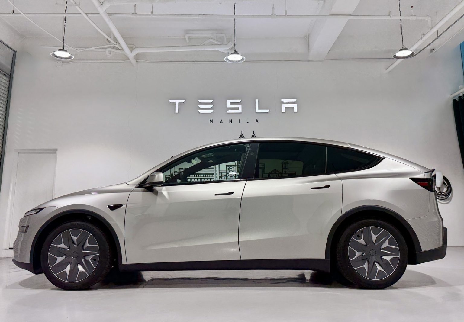 The Tesla Model Y L can now be publicly viewed at the BGC showroom ...
